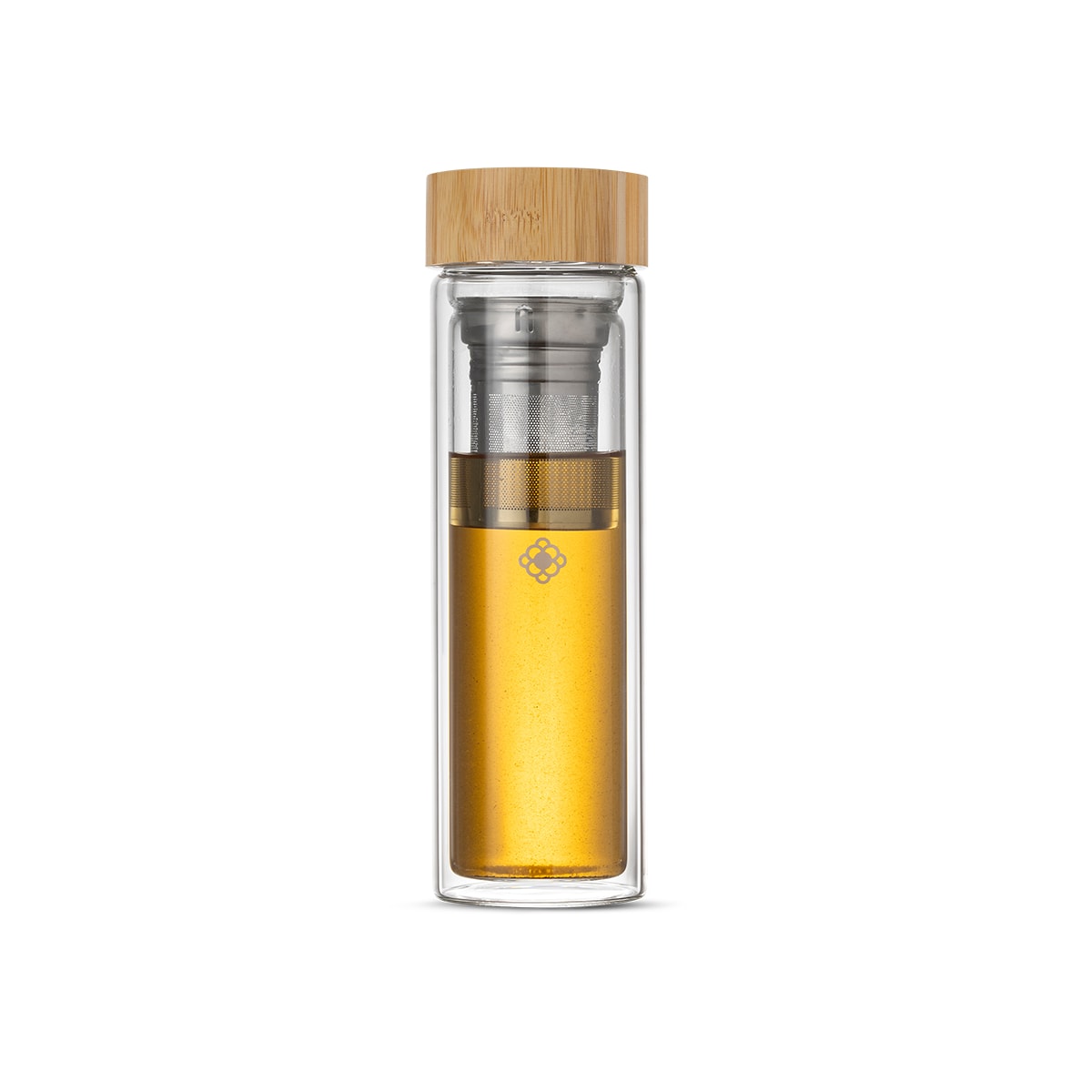 Garrafa de Vidro Duplo com Infusor e Tampa de Bambu Fit Duo Bottle ...